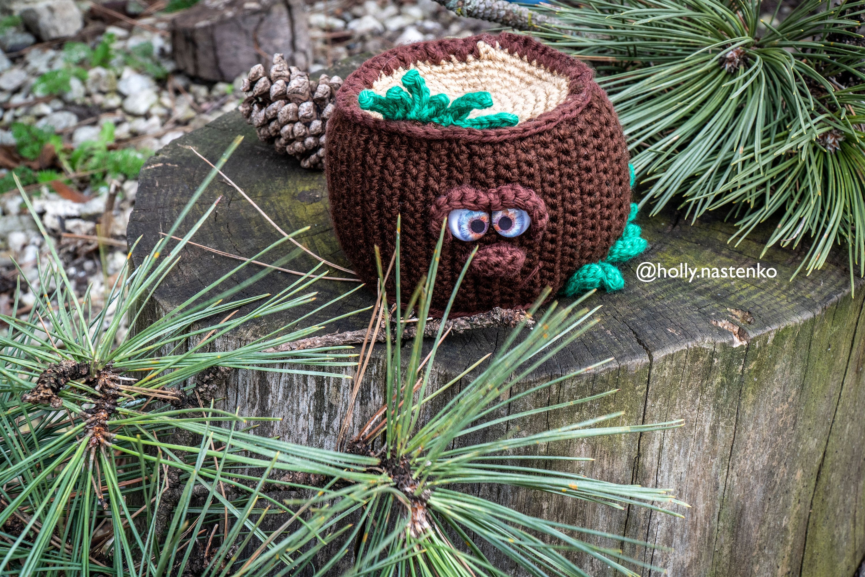 Cute Unique Crochet Tree Stump Pretend Play Imagination Forest - Etsy