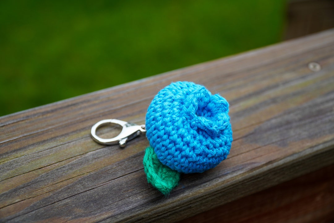 Blueberry Keychain Cute Crochet Blueberry - Etsy
