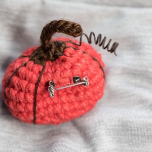Pumpkin Pin Cute Mini Crochet Pumpkin Pin Autumn Fall Brooch - Etsy