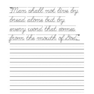 ESV Scripture Copywork Cursive With Arrows, 30 Quotes From Jesus, Trace ...