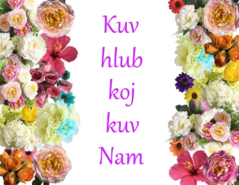 Kuv Hlub Koj Kuv Nam Hmong Moob Print Printable Digital - Etsy