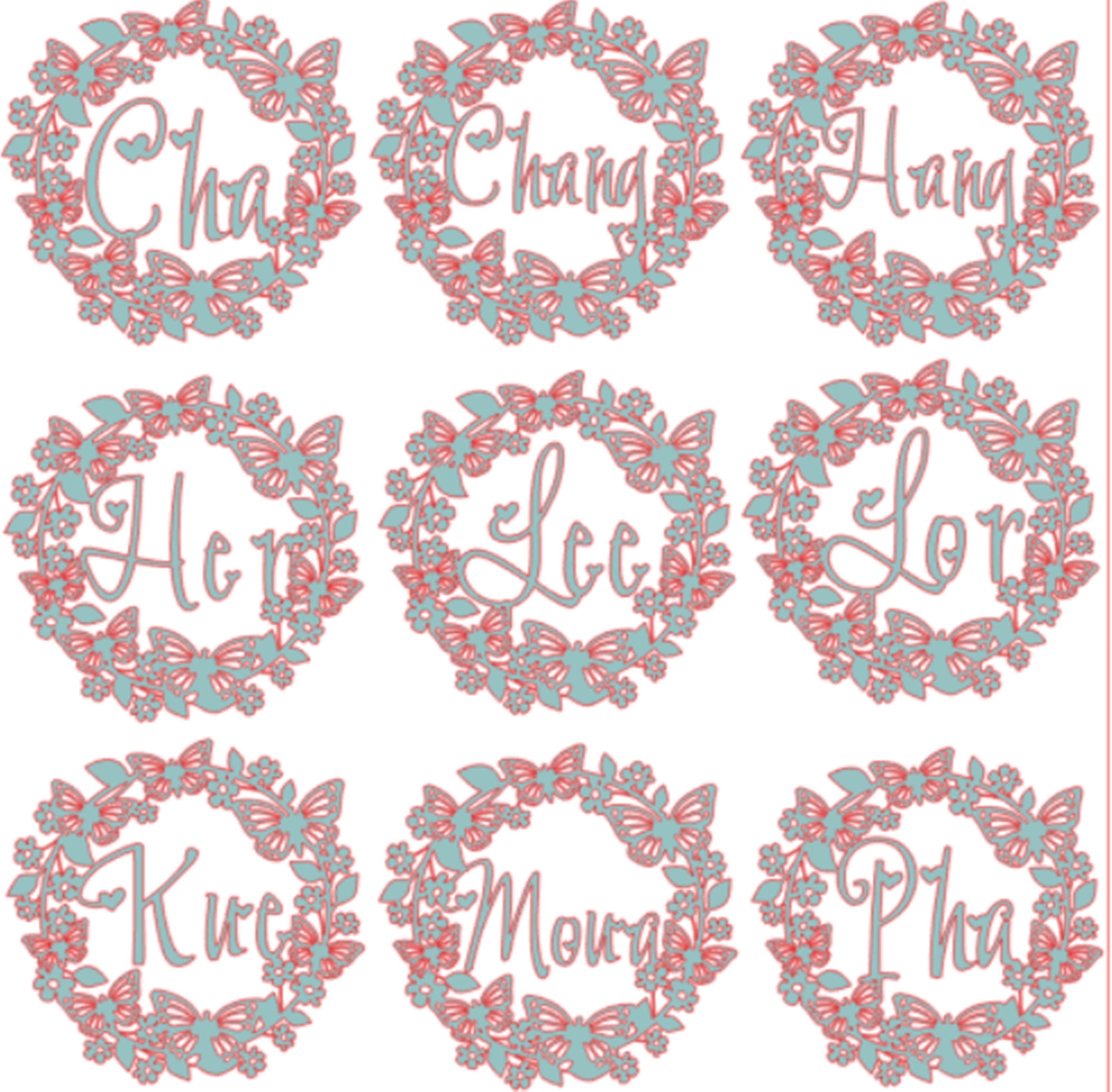 Hmong last name digital 13 SVG file cricut cameo cut | Etsy