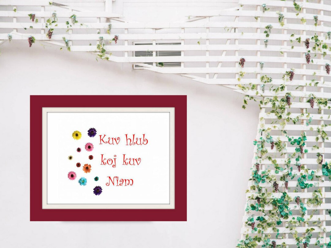 Kuv Hlub Koj Kuv Niam Hmong Moob Print Printable Digital - Etsy