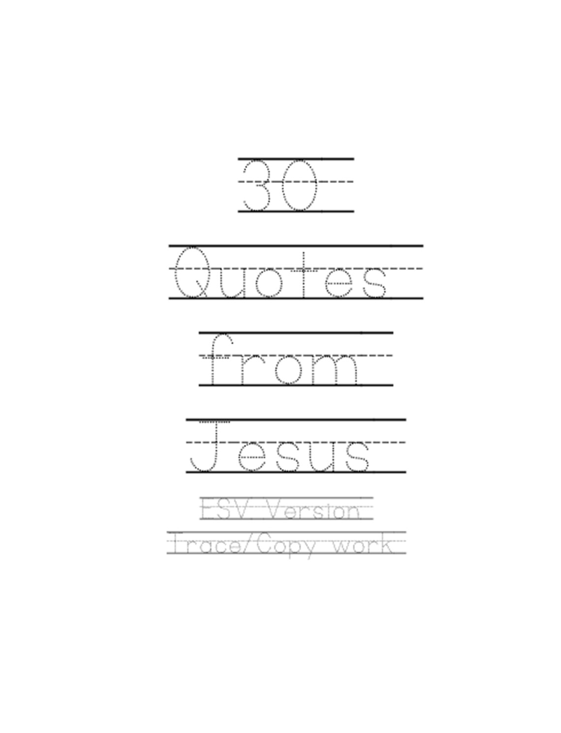 ESV Scripture Copywork Cursive With Arrows 30 Quotes From | Etsy