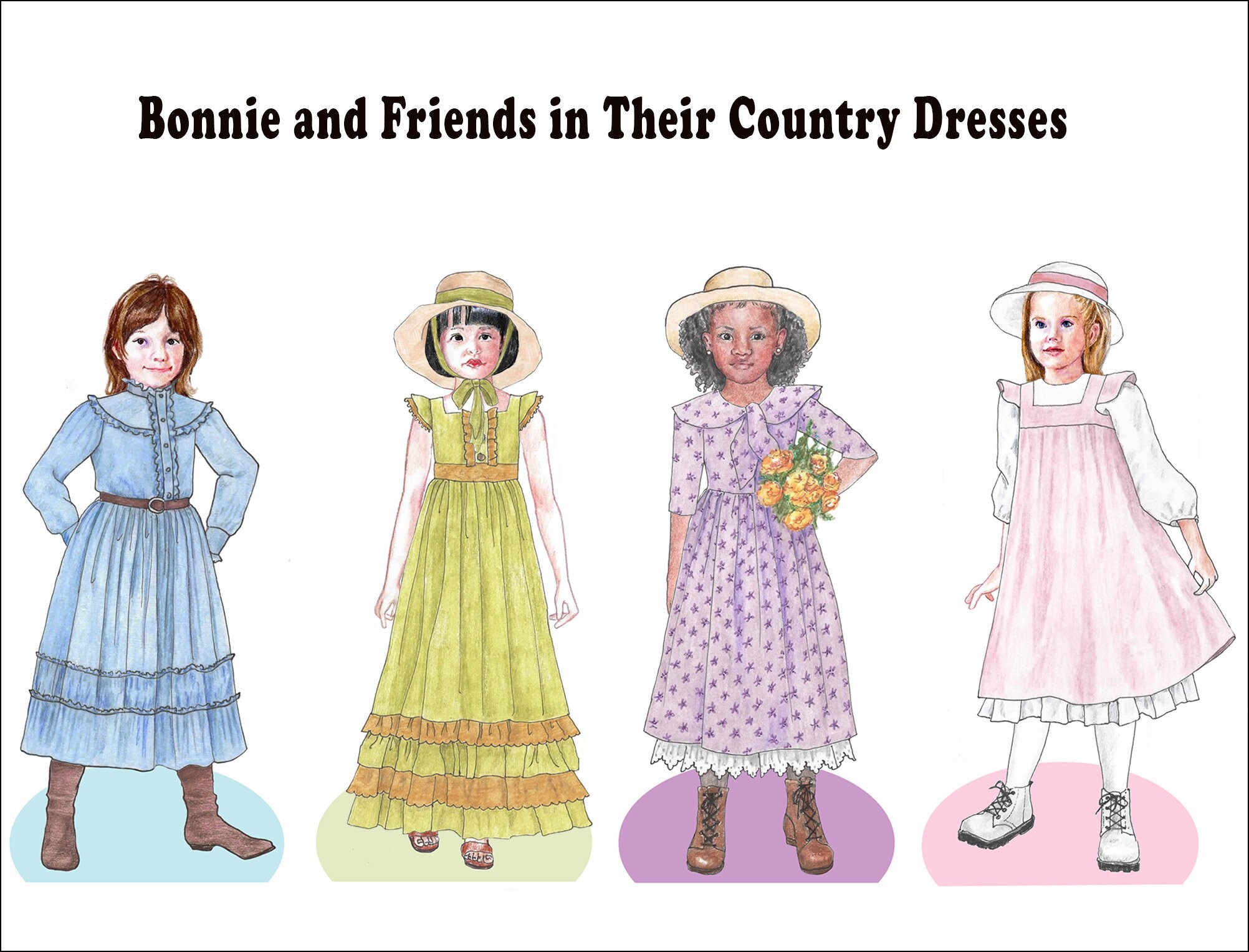 PRINTABLE PAPER DOLL Bonnie's Barnyard Birthday Party Child Paper Doll ...