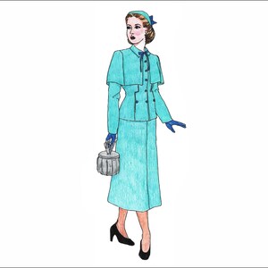 DOWNLOADABLE PAPER DOLL to Color Dorothy of the Gallant 1940s - Etsy