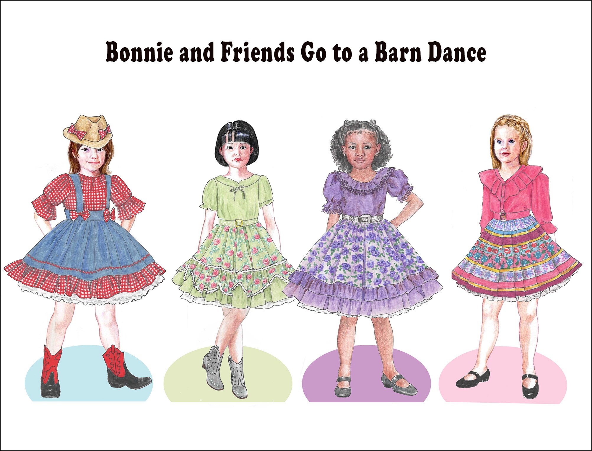 PRINTABLE PAPER DOLL Bonnie's Barnyard Birthday Party Child Paper Doll ...