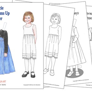 Printable Paper Doll to Color Winter Theme Gracie - Etsy