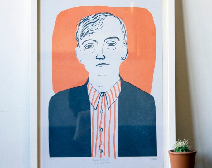 Mark E Smith Risograph Print the Fall Orange/black Illustrated Print - Etsy