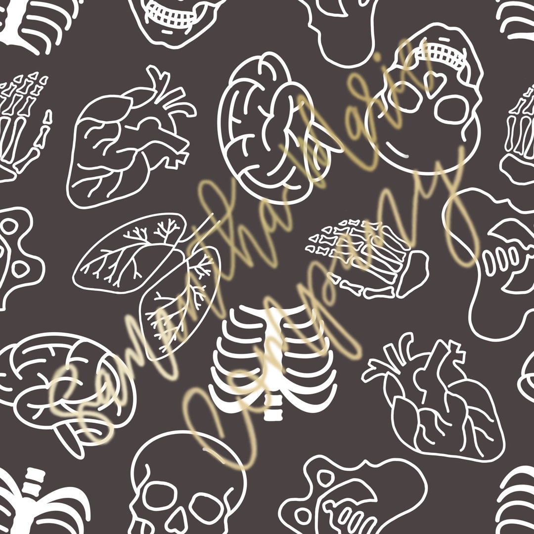 Seamless Pattern - Body Parts Anatomy File - Etsy