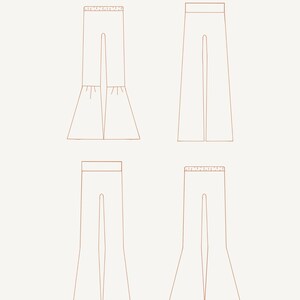 Kids Bell Bottoms Sewing Pattern, Flare Pants, Trendy Bell Leg (PDF ...