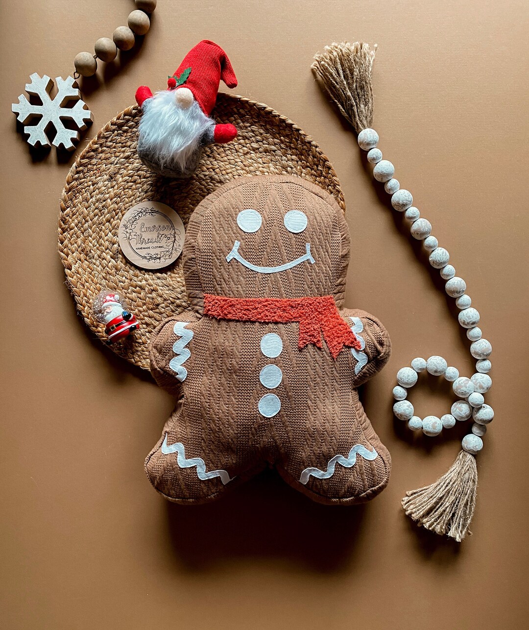SMD Christmas Plush Sewing Pattern, Gingerbread Plush Sewing Pattern ...