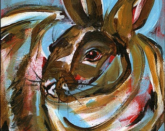 Abstract Rabbit - Etsy