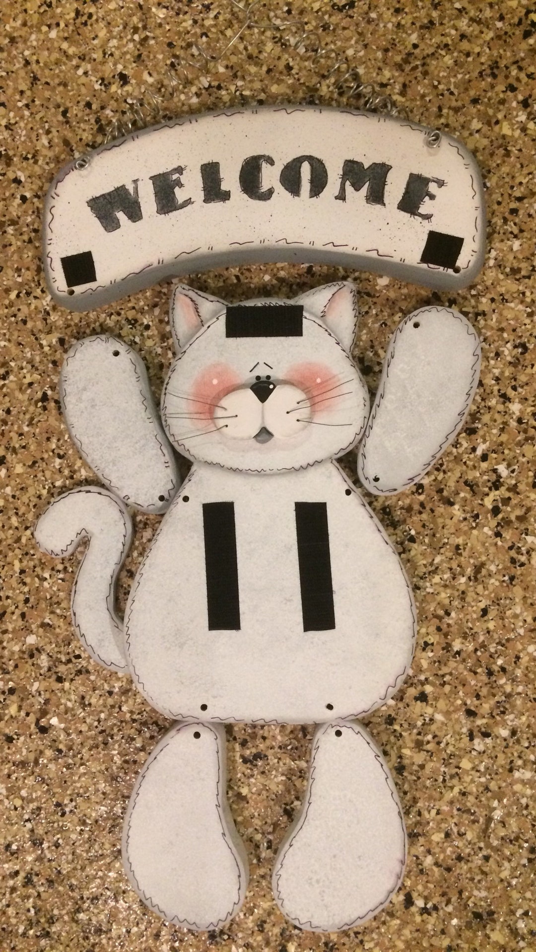 Welcome Cat Door Decoration -bare Cat Only - Etsy