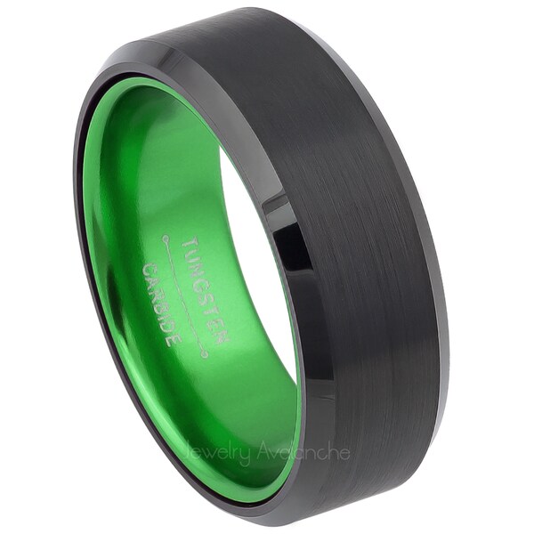 Green Tungsten Ring - Etsy