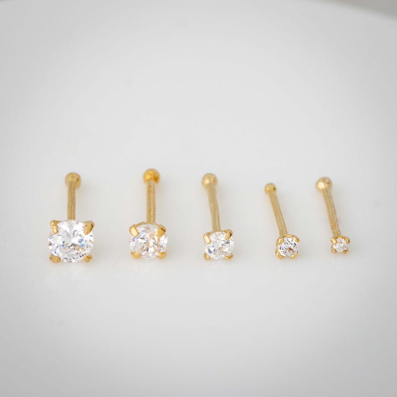 14 Kt Gold Zircon Jewelry - Etsy