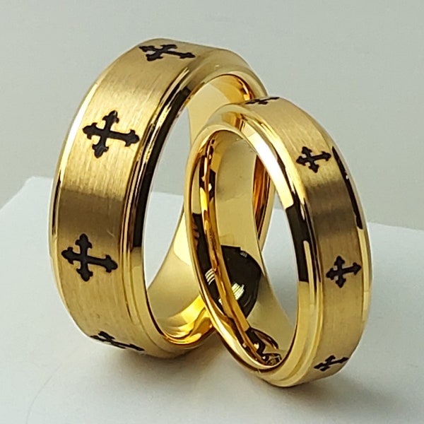 Tungsten Wedding Band Set - Etsy UK