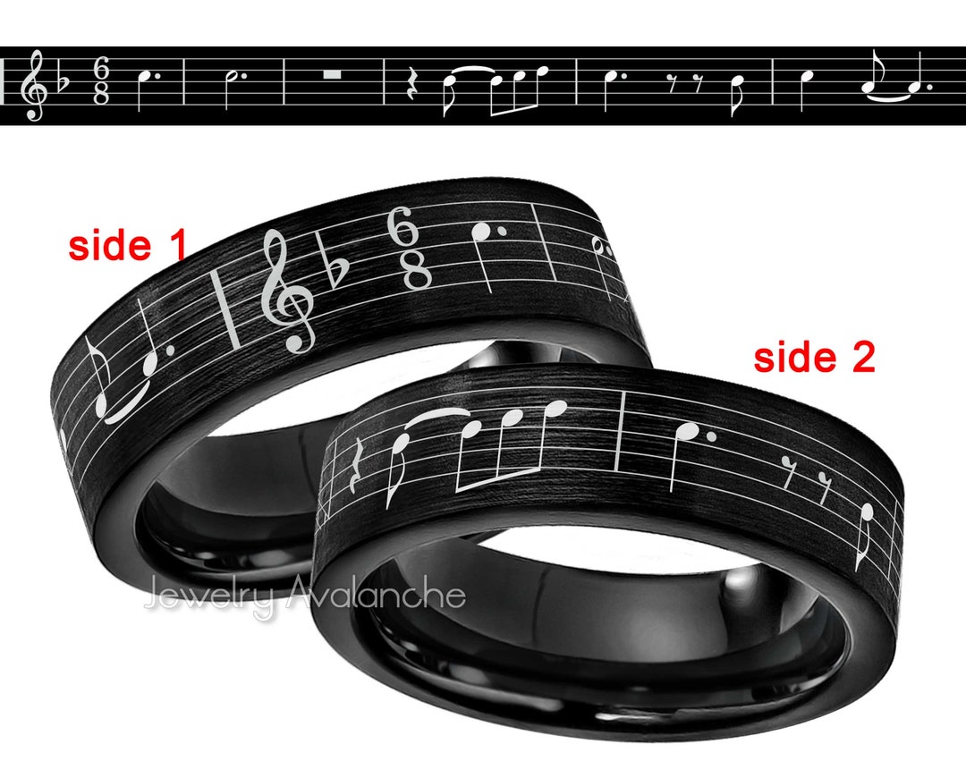 Personalized Engraving Music Notes Sheet on 7MM Brushed Finish Pipe Cut ...