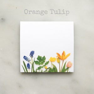Sticky Notes in Botanical Designs Tulips, Ferns, Daffodils Botanical ...