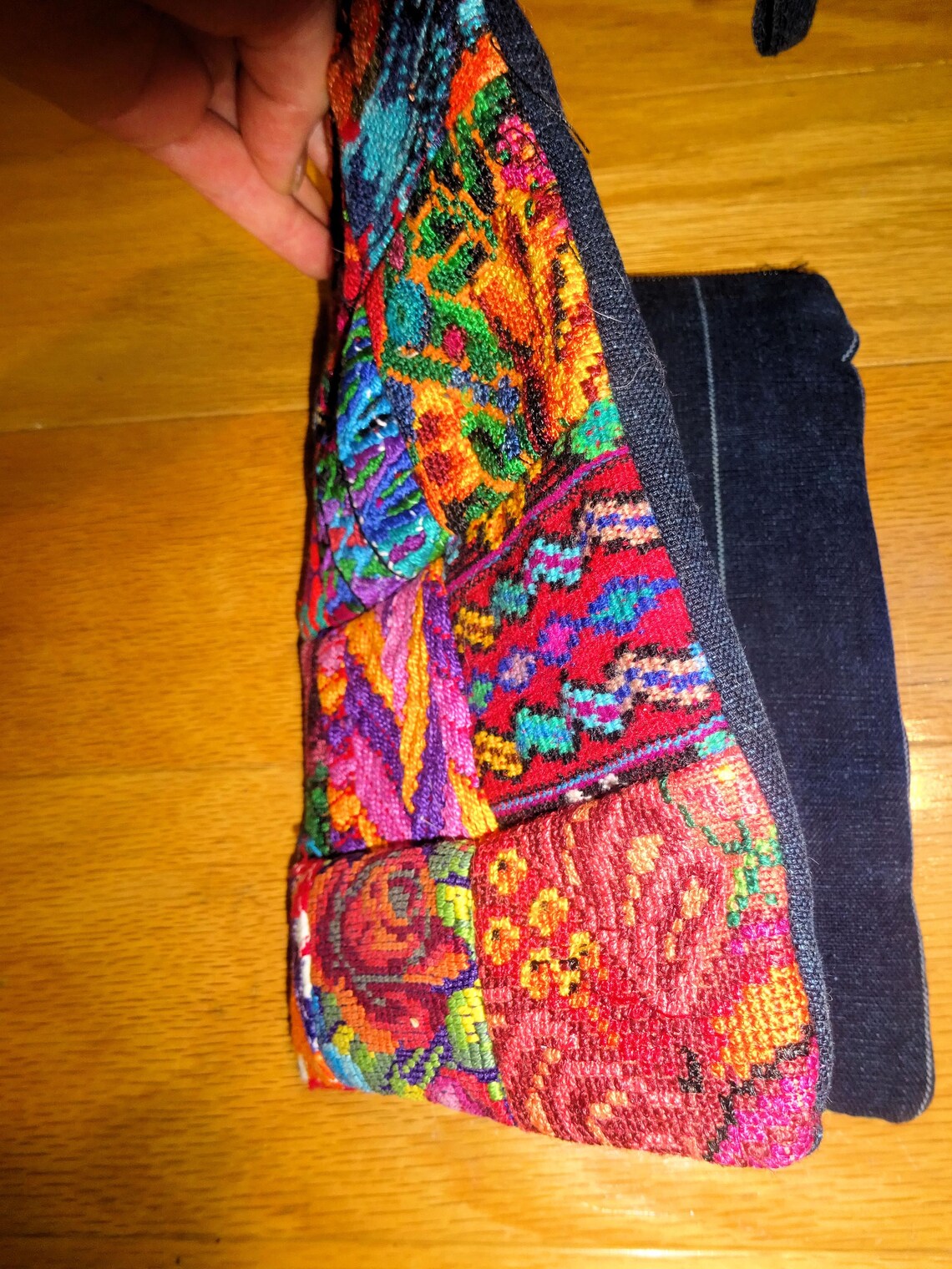 Vintage Peruvian Hand Sewn Foldover Clutch, Bag, Embroidery Bag, Art ...