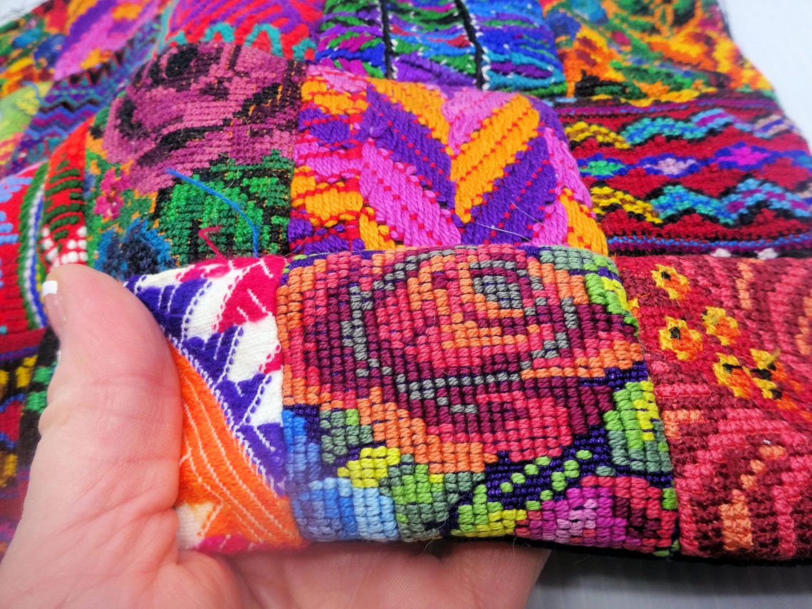 Vintage Peruvian Hand Sewn Foldover Clutch, Bag, Embroidery Bag, Art ...