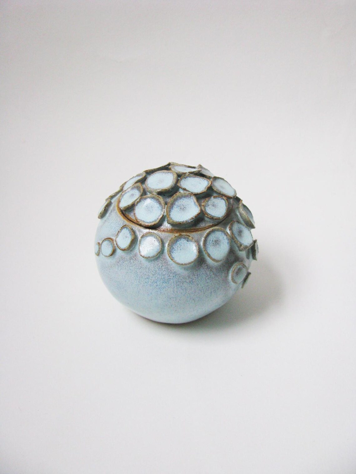 Stoneware Ceramic Nature Inspired Lidded Vessel by Echo of Nature - Etsy