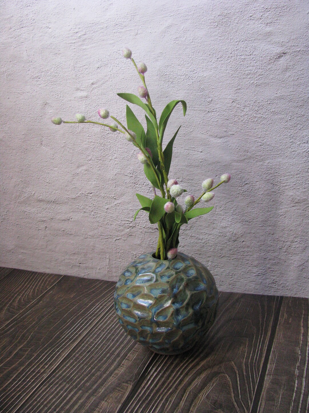 Zen Waterfall Glaze Stoneware Ceramic Vase by Echo of Nature, Yumiko ...