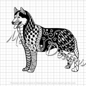 Siberian Husky Mandala Decal - Etsy