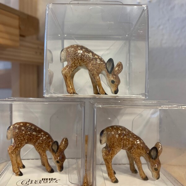 Porcelain Fawn Figurine - Etsy