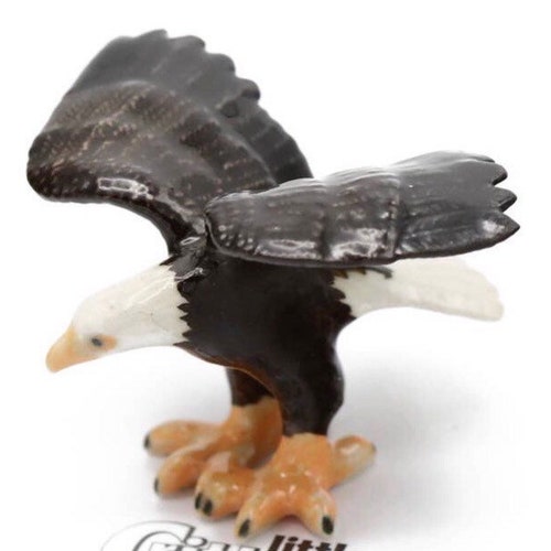 Miniature Ceramic Bald Eagle American Animal Cute Little Tiny - Etsy