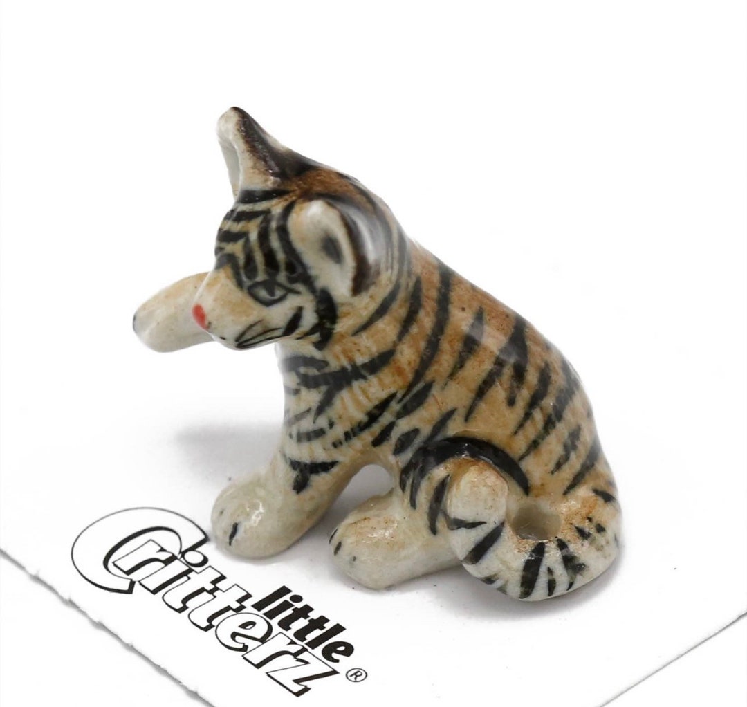 TIGER CUB Miniature Porcelain Figurine - Etsy
