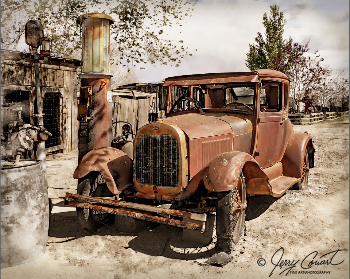 Car Photography, Ford Model A Car Photography Print, Rusty Classic Ford ...