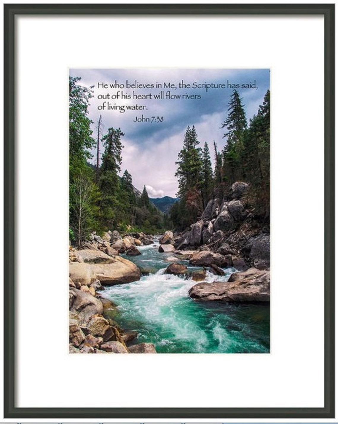 Bible Scripture Passages, Emerald Stream Flowing Fine Art Prints, Bible ...
