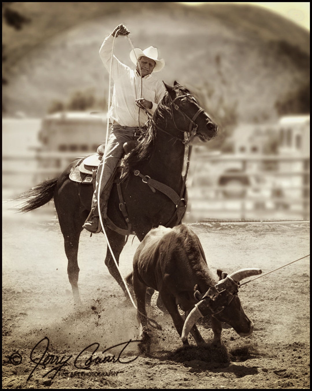 Cowboys Roping Photography Print, Cowboys Rodeo Life Picture, Horse ...