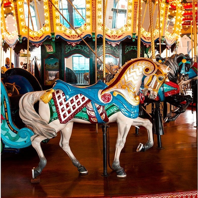 Santa Carousel Horse - Etsy