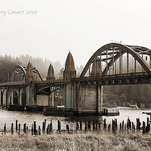 Siuslaw River Gothic Bridge, Florence Oregon Landscape Fine Art ...