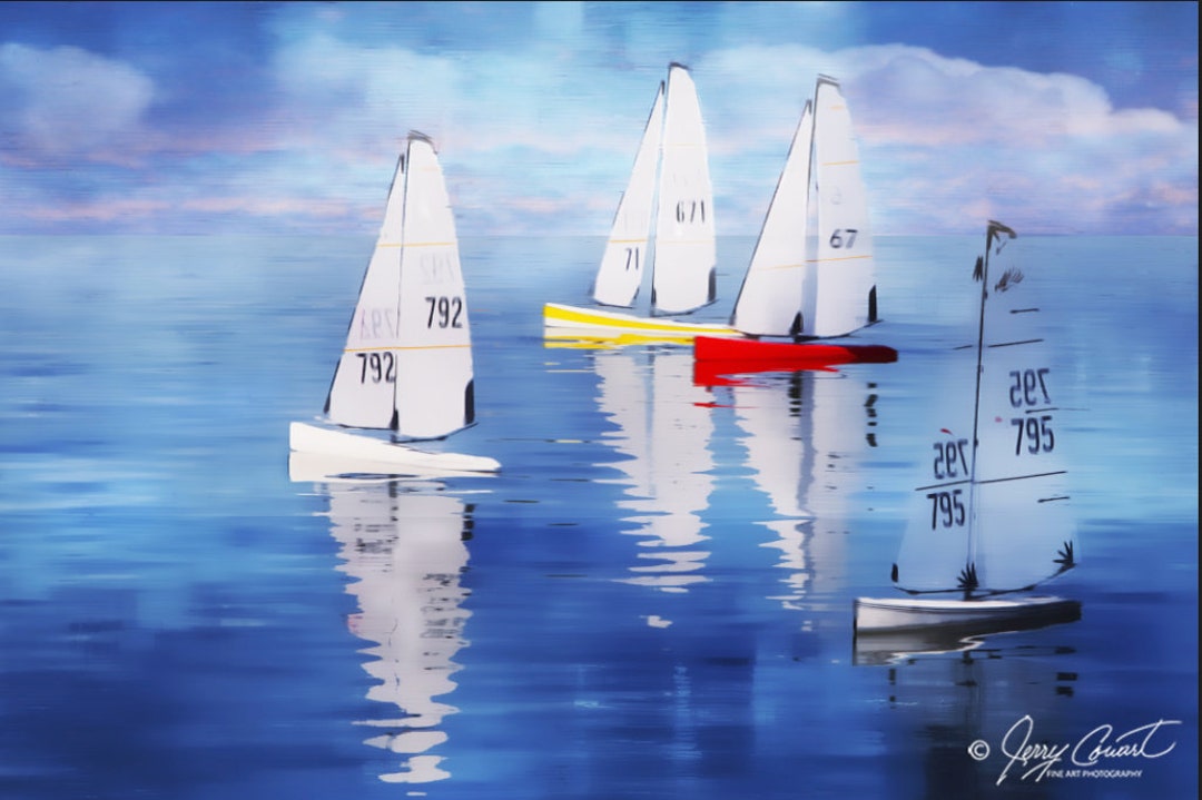 Sailboat Photography, Sailboat Racing Art, Abstract Sailboats, Calm ...