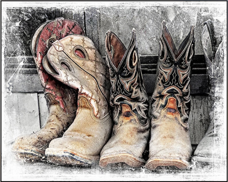 Cowboy Boots Photography Print, Cowboy Boots Photo Art, Cowboy Western ...