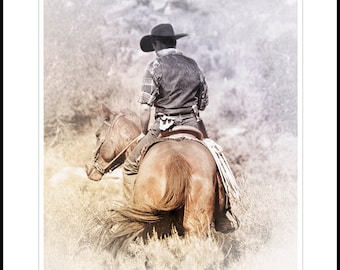 Cowboys Roping Photography Print, Cowboys Rodeo Life Picture, Horse ...