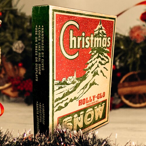 Printable Vintage Christmas Tree Snow Box / Digital 5 by - Etsy