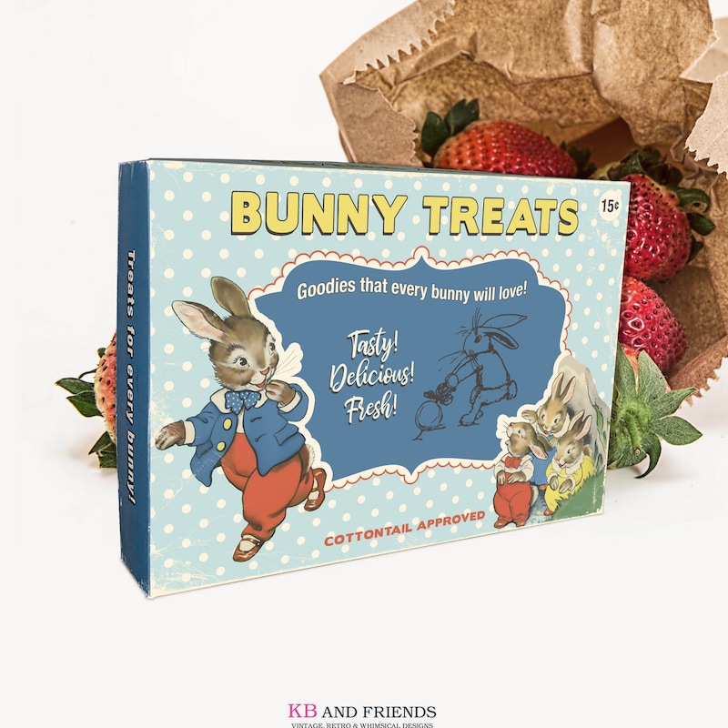 Vintage Bunny Candy Box - Etsy
