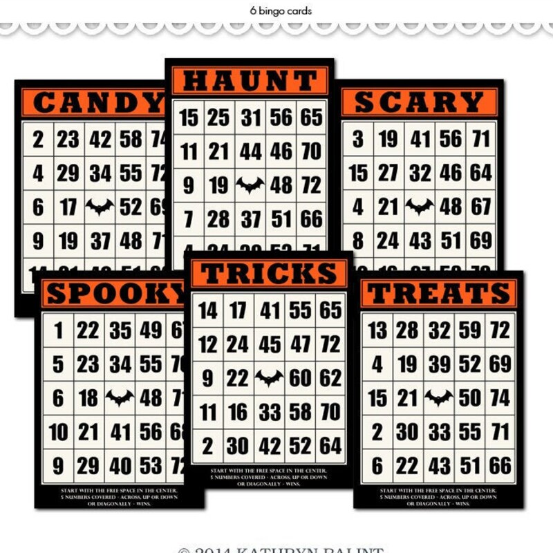 Halloween Bingo - Etsy