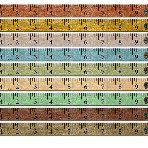 Digital Wooden Rulers / Tape Measure / Vintage Wood / Altered | Etsy