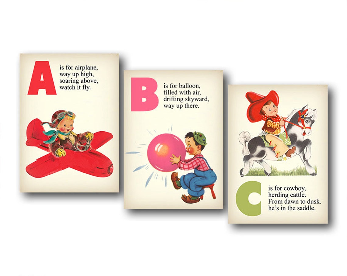 Rhyming ABC flashcards / printable alphabet flashcards / | Etsy