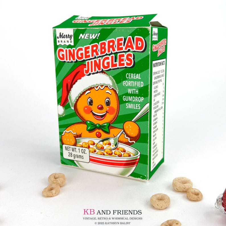 Printable Christmas Cereal Boxes: 1970s Style Gingerbread Man, Cow ...