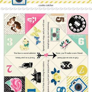 Retro Style Cootie Catcher: Girly Fortune Teller Game (digital Download ...