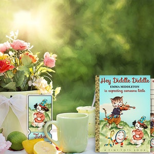 Hey Diddle Diddle Nursery Rhyme Book Baby Shower Invitation / Add Your ...