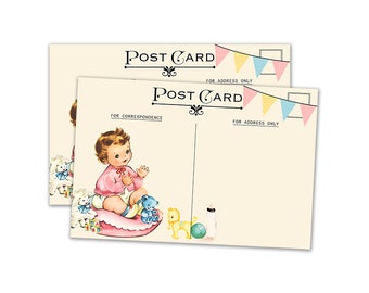 Digital Baby Postcards Neutral Gender/ 4 by 6 and | Etsy