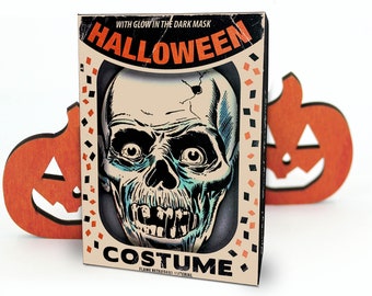 Printable Vintage Halloween Box Costume With Mask / Digital | Etsy
