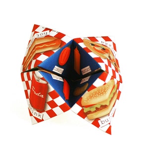 Digital Valentine Food Cootie Catcher / DIY Valentine's Day Card ...